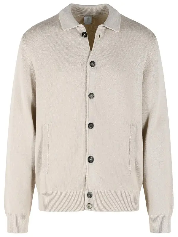 Eleventy Cotton And Silk Sweater - Cream