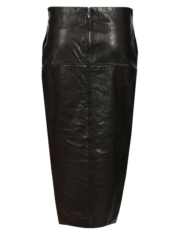 Rick Owens Leather Long Skirt