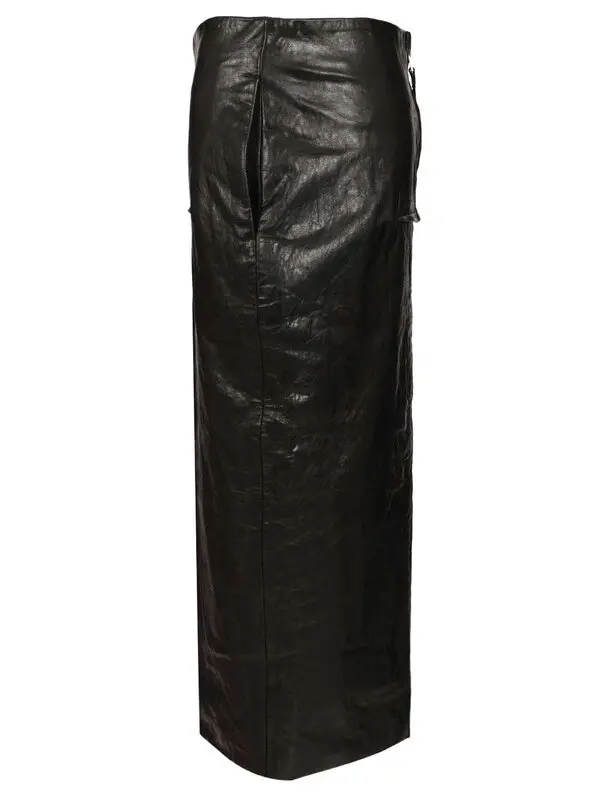 Rick Owens Leather Long Skirt