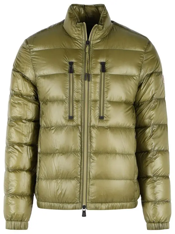 Moncler Foldable Short 'orres' Olive Polyamide Down Jacket