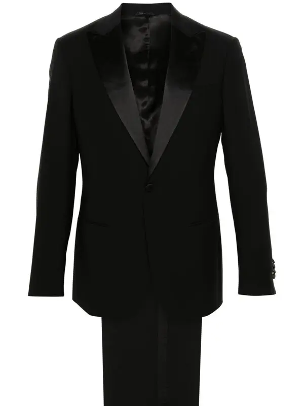 Giorgio Armani Slim Fit Wool Tuxedo Suit - Multicolor