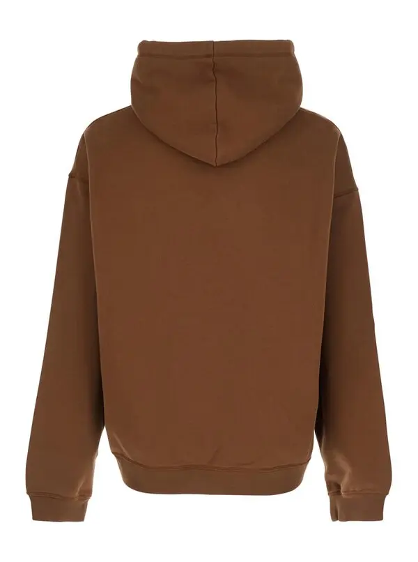 Dsquared2 Hoodie With Drawstring And Logo Lettering On The Front In Cotton For - Brown