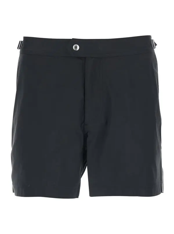 TOM FORD Tech Fabric Swim Shorts With Buckled Straps - Multicolor