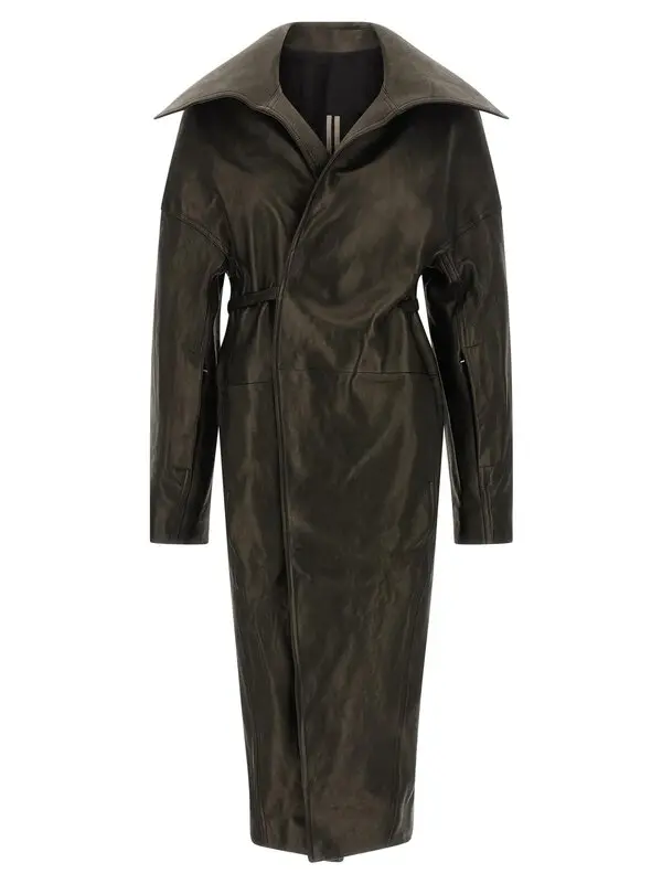Rick Owens Dracucollar Belted' Coat