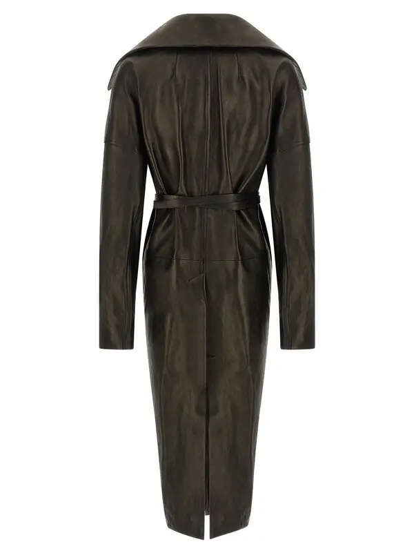 Rick Owens Dracucollar Belted' Coat