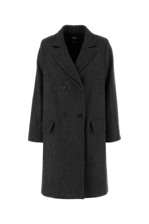 A.p.c. Embroidered Wool Blend Woara Coat