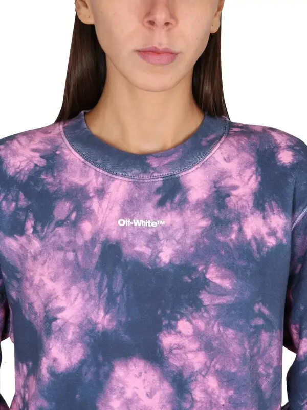 Off-White Tie & Dye Sweatshirt Dress