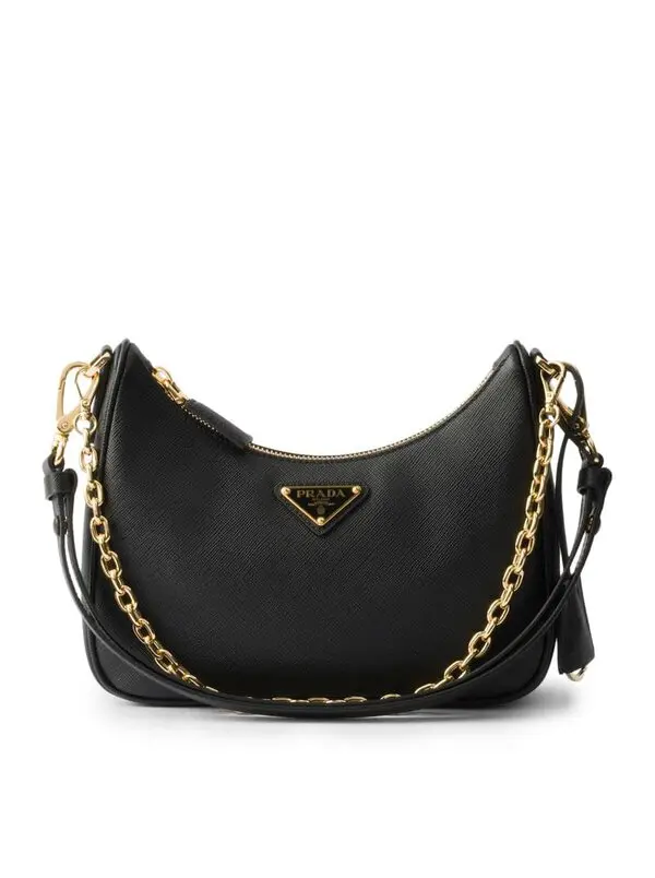 Prada Re-edition Mini Bag In Saffiano - Black