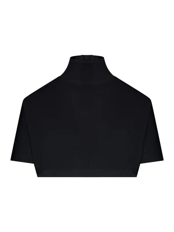 Alaïa Short Cotton Jersey T-shirt - Black