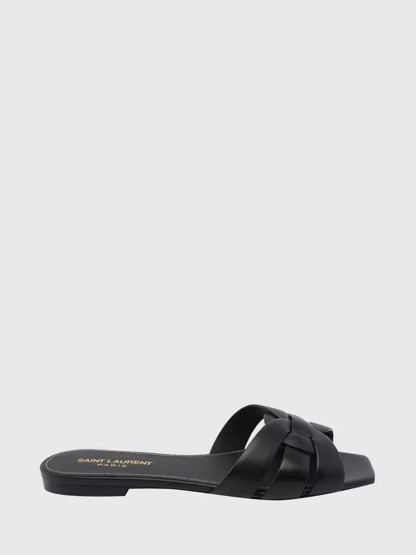 Saint Laurent Leather Sandal - Black