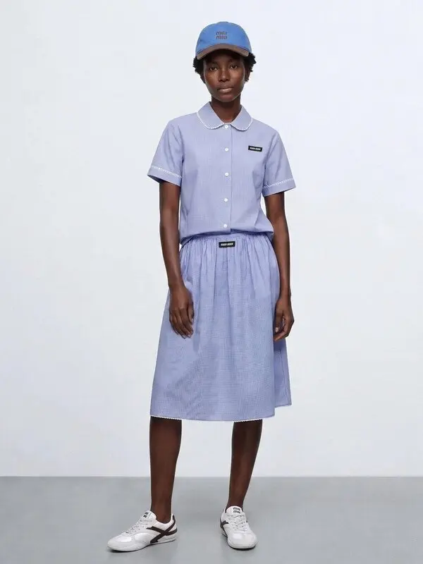 Miu Miu Gingham Skirt