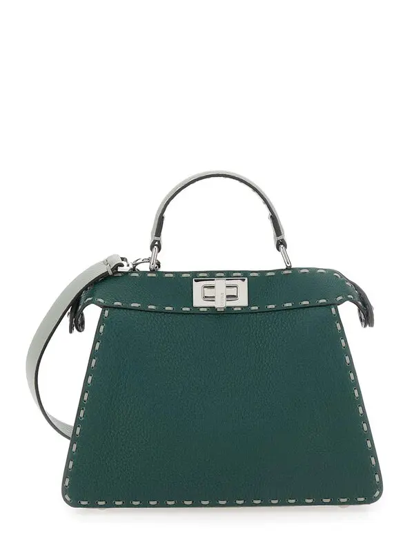 Fendi Peekaboo Iseeu Small' Handbag With Shoulder Strap In Leather - Green