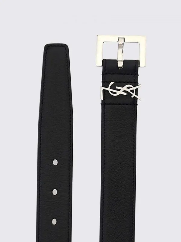 Saint Laurent Calf Leather Belt - Black