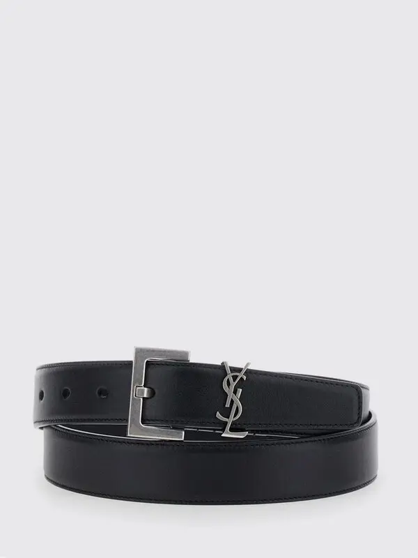 Saint Laurent Calf Leather Belt - Black