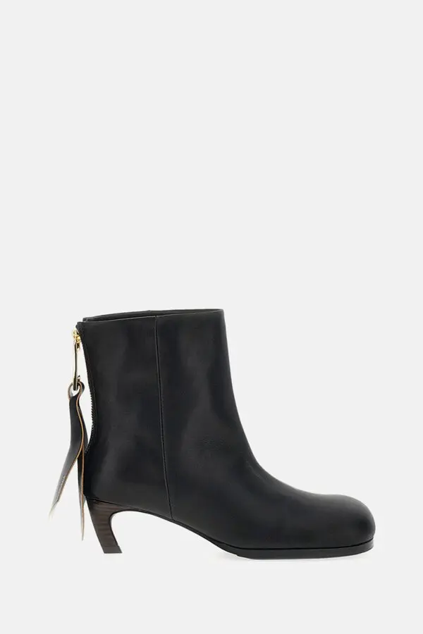 Sacai Leather Ankle Boots