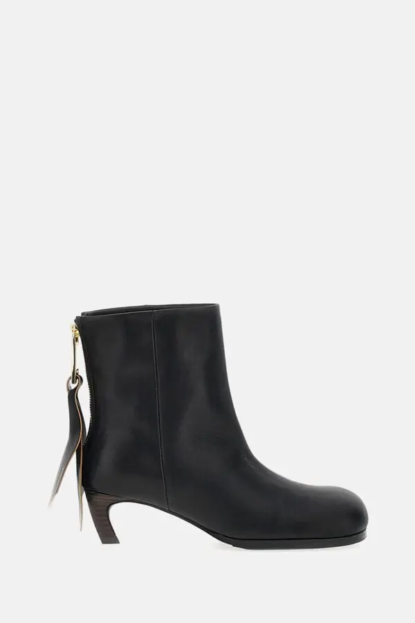 Sacai Leather Ankle Boots - Multicolor