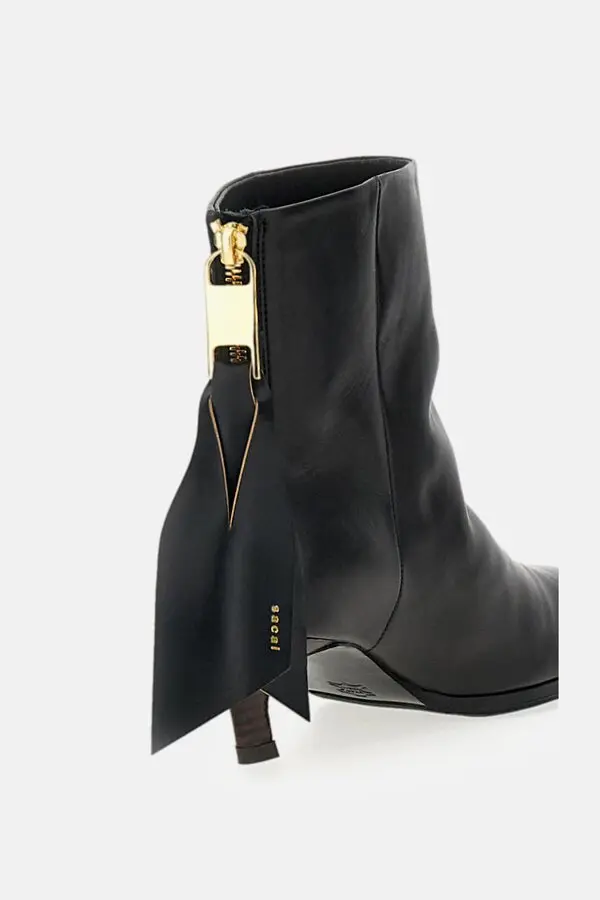 Sacai Leather Ankle Boots - Multicolor