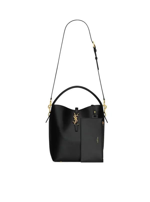 Saint Laurent The 37 In Polished Leather - Black
