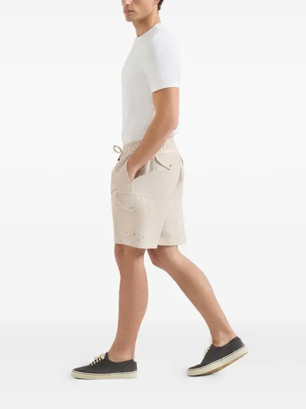 Brunello Cucinelli Linen Cargo Shorts - Multicolor