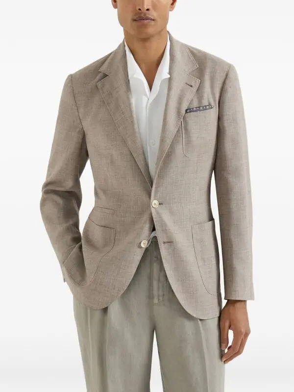 Brunello Cucinelli Linen And Silk Single-breasted Jacket