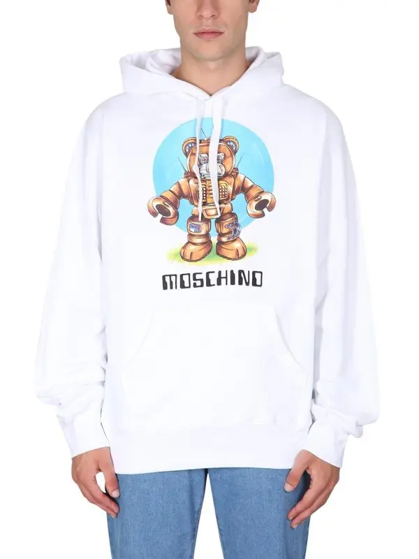 Moschino Teddy Print Sweatshirt - White