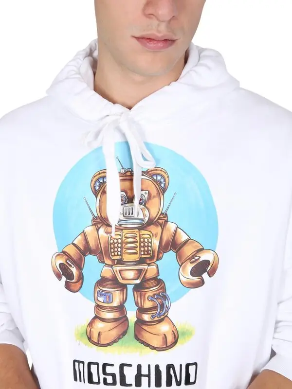 Moschino Teddy Print Sweatshirt - White