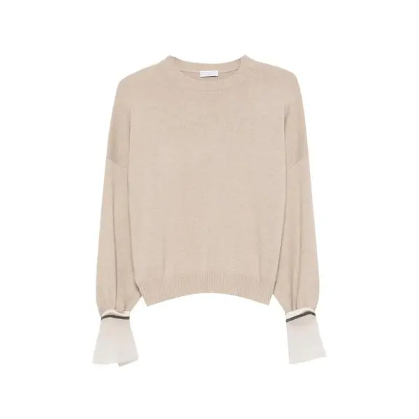 Brunello Cucinelli Neutrals Knitwear Jumpers - Cream