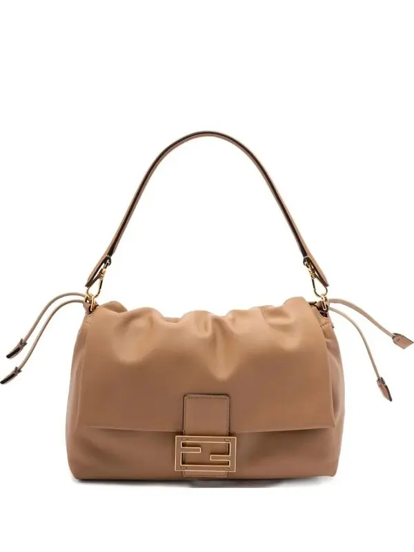 Fendi Mamma Baguette Large Nappa Leather Bag - Brown