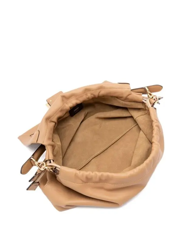 Fendi Mamma Baguette Large Nappa Leather Bag - Brown