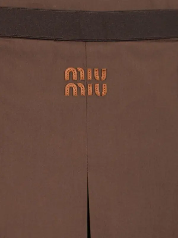 Miu Miu Gabardine Mini Skirt - Brown