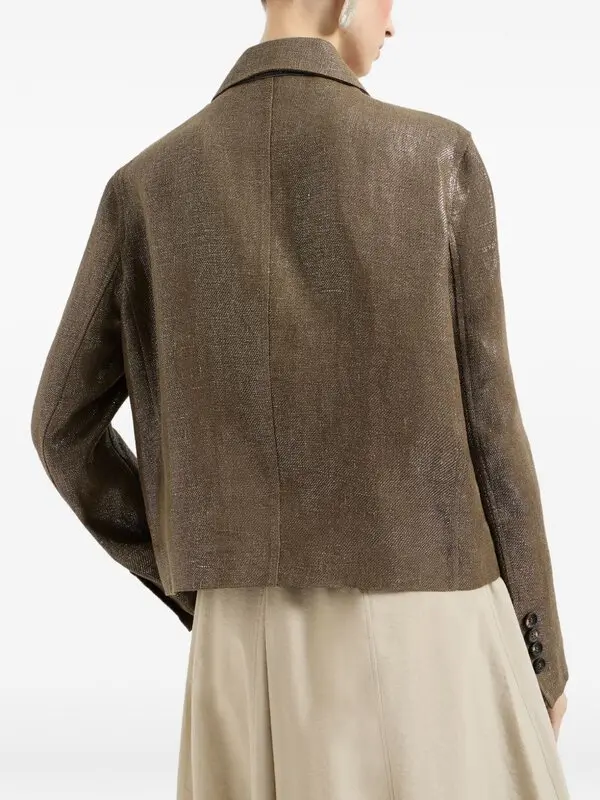 Brunello Cucinelli Linen Cropped Jacket