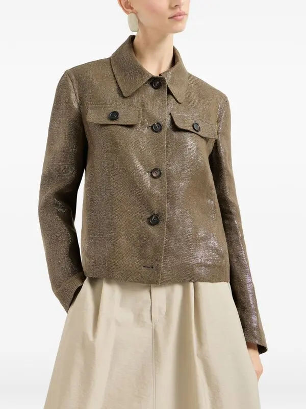 Brunello Cucinelli Linen Cropped Jacket