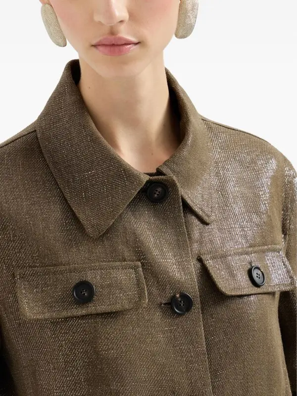 Brunello Cucinelli Linen Cropped Jacket