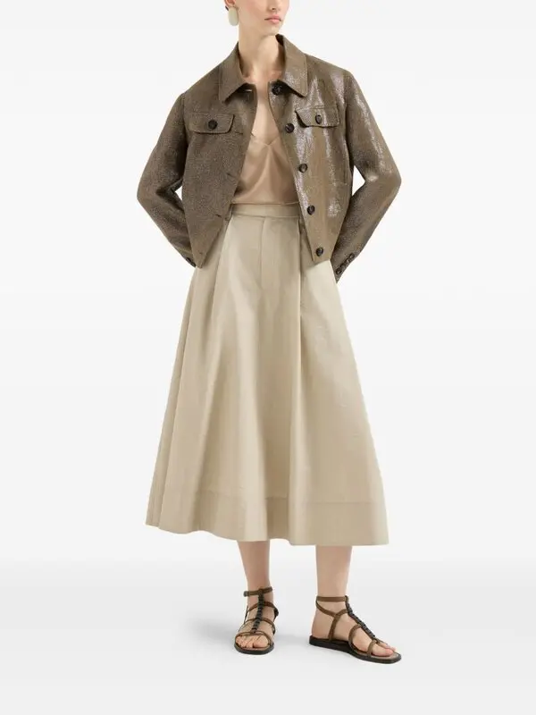 Brunello Cucinelli Linen Cropped Jacket