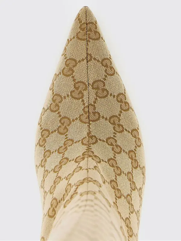 Gucci Bombshell Boots In Gg Jacquard Monogram Canvas