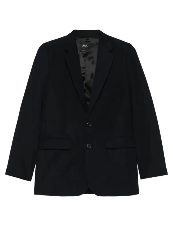 A.p.c. Single-breasted Wool Blend Blazer