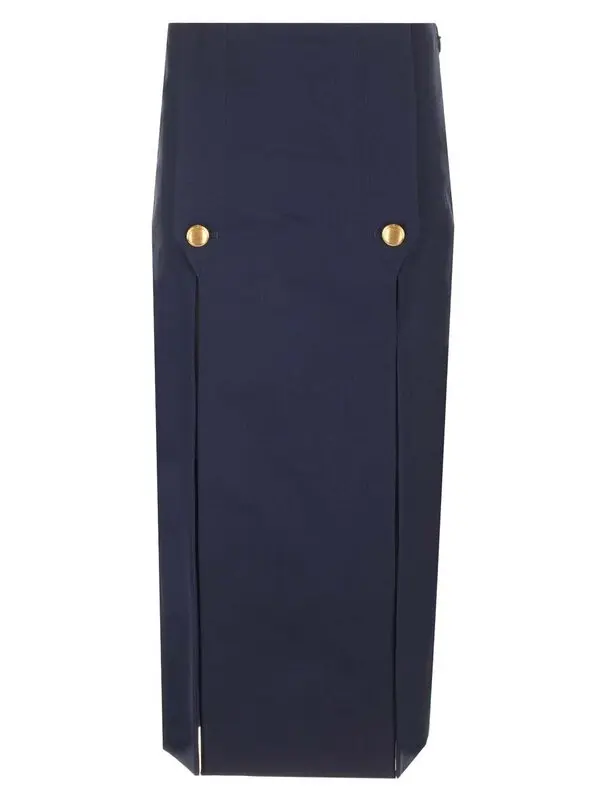 Chloé Wool Midi Skirt - Blue