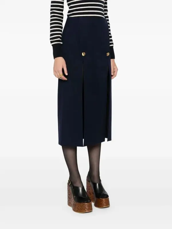 Chloé Wool Midi Skirt