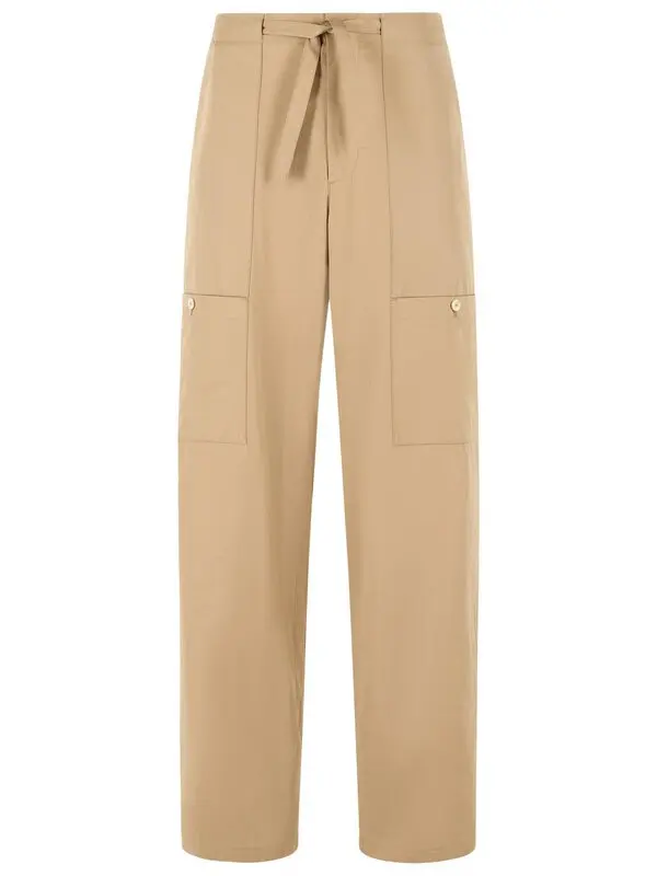 JIL SANDER Cereal' Beige Cotton Pants