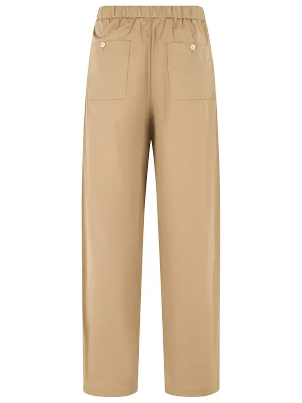 JIL SANDER Cereal' Beige Cotton Pants