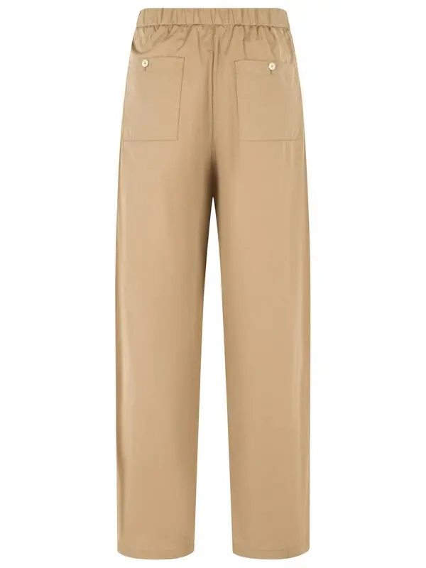 JIL SANDER Cotton Pants - Cream