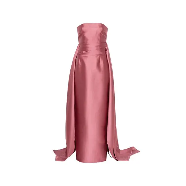 Solace London Strapless Evening Dress - Pink