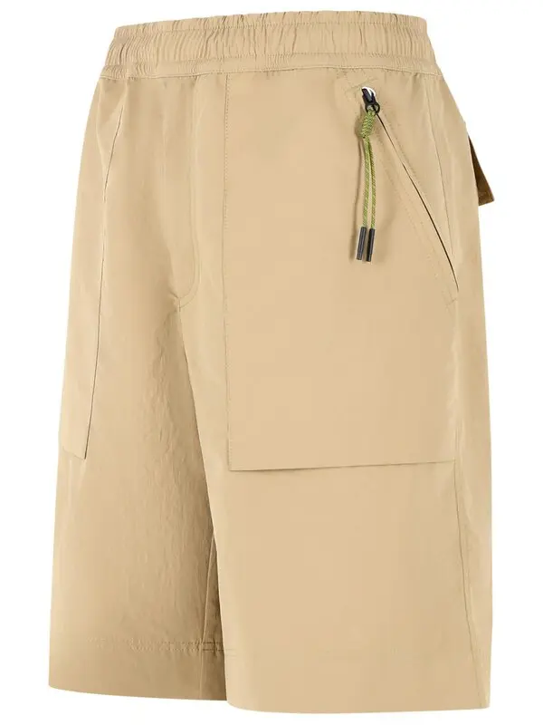 Moncler Beige Technical Froissé Shorts