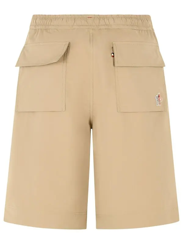 Moncler Beige Technical Froissé Shorts