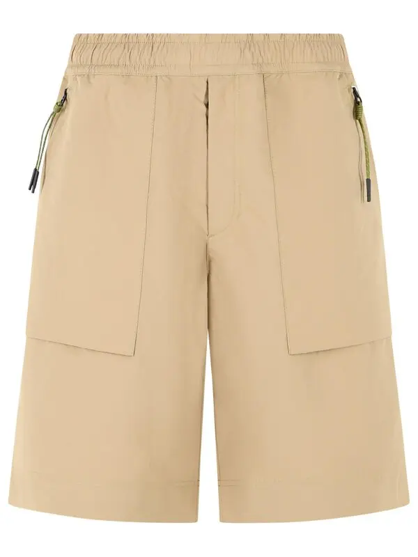 Moncler Beige Technical Froissé Shorts - Cream