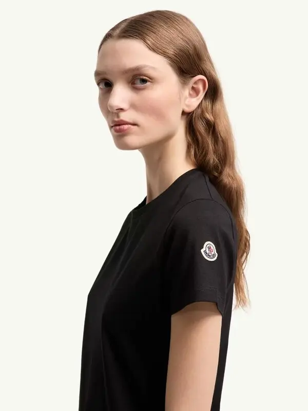 Moncler Logo Patch Cotton Jersey T-shirt