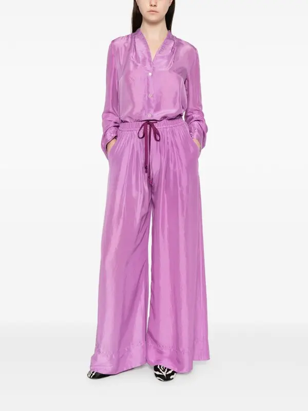 FORTE_FORTE Silk Drawstring Trousers