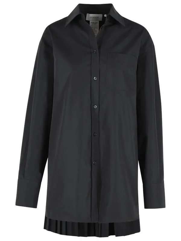 Sportmax Nespolo Cotton Blend Shirt Dress - Black
