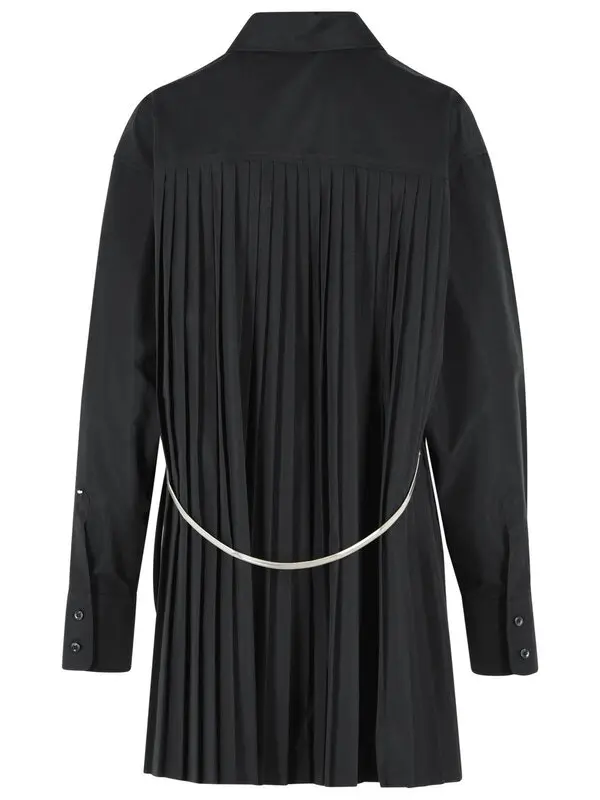 Sportmax Nespolo Cotton Blend Shirt Dress - Black