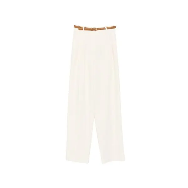 Max Mara Neutrals Trousers Tailored Trousers - Cream